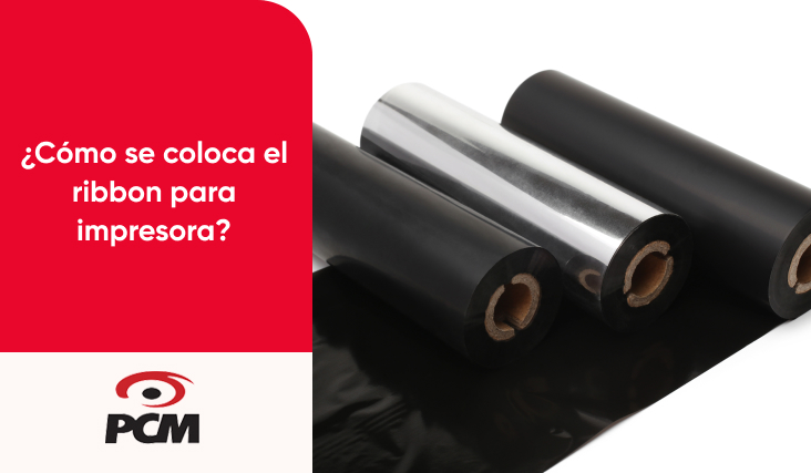 ¿Cómo se coloca el ribbon para impresora?